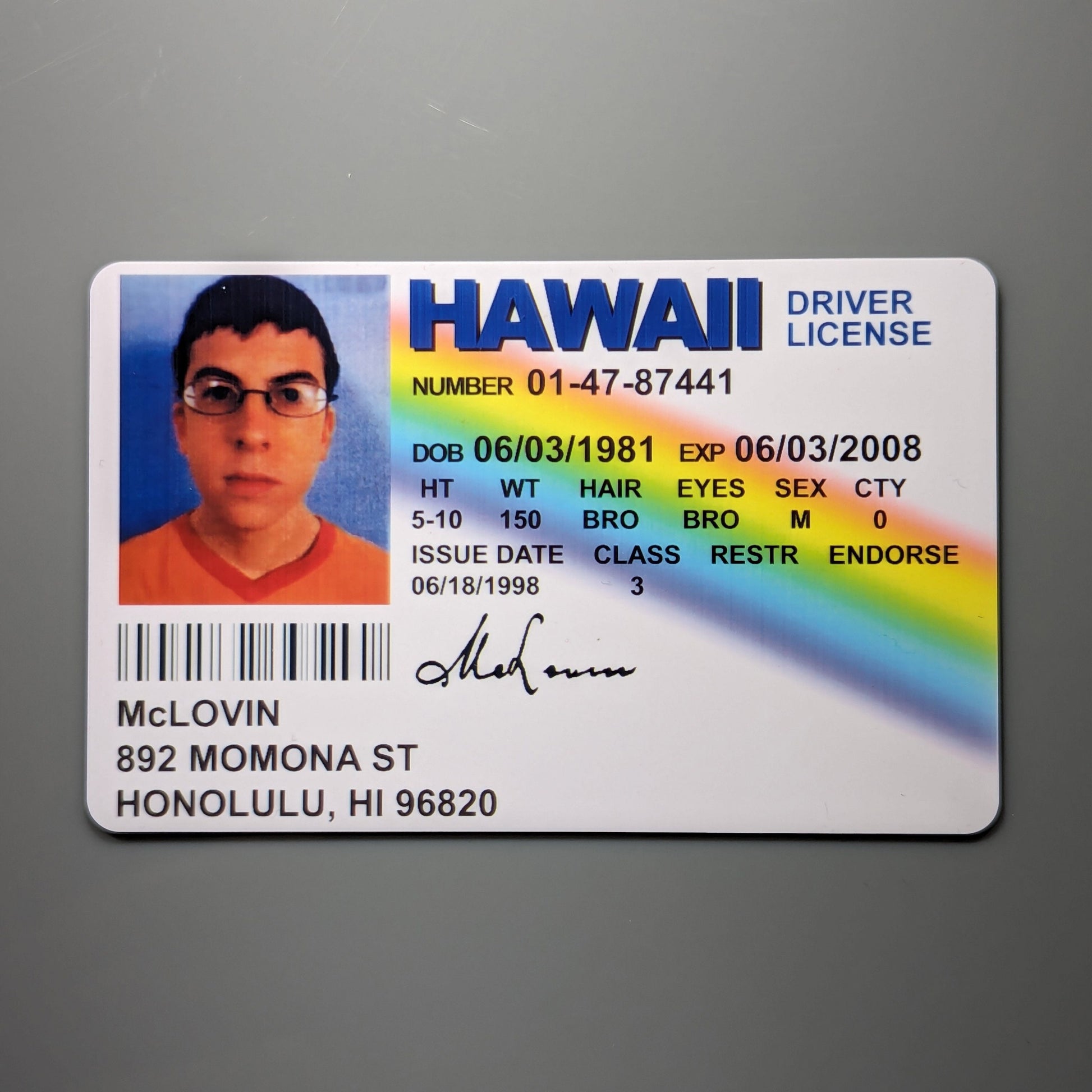 McLovin Driver's License – Atomic Decals
